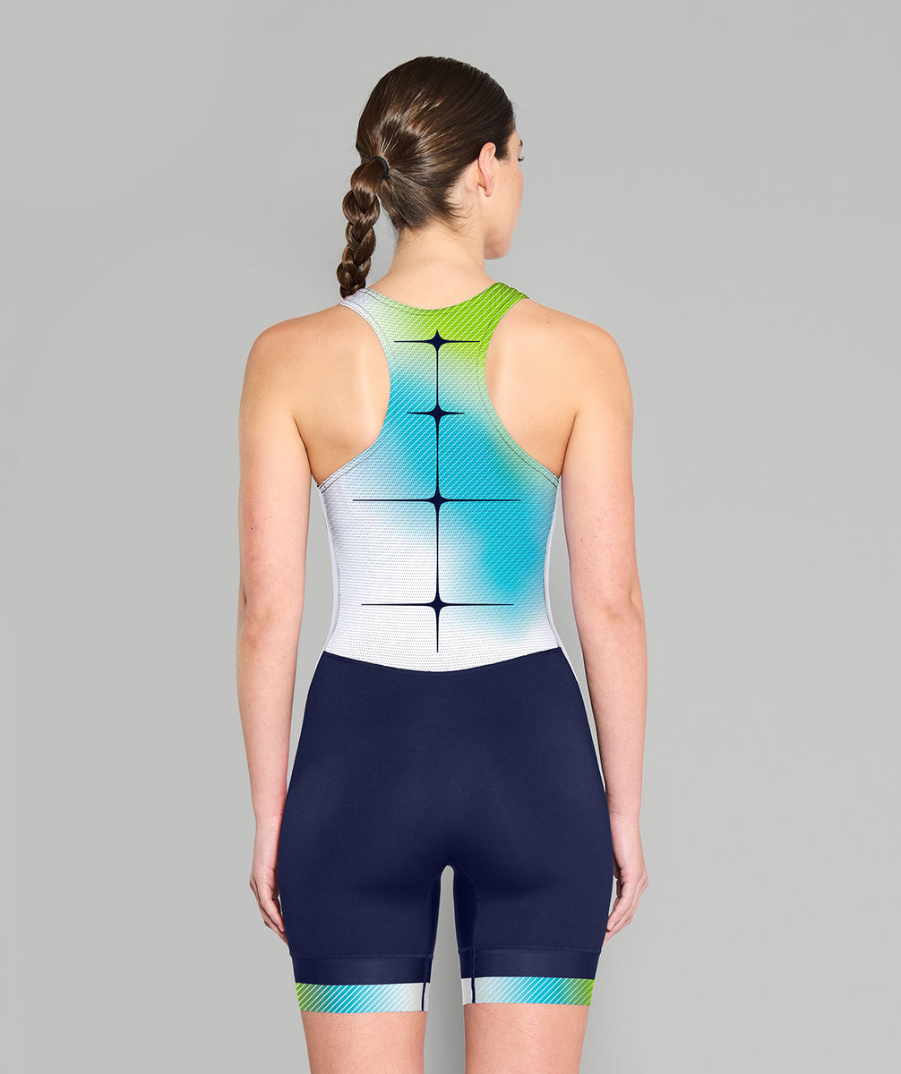 Women's Motion Pro Unisuit - Vivid Green/Aqua – 776BC