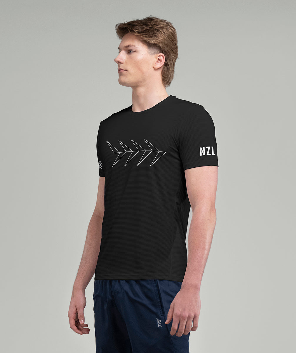 Men's 776BC x Rowing NZ Supporter Performance T-Shirt SS - Black