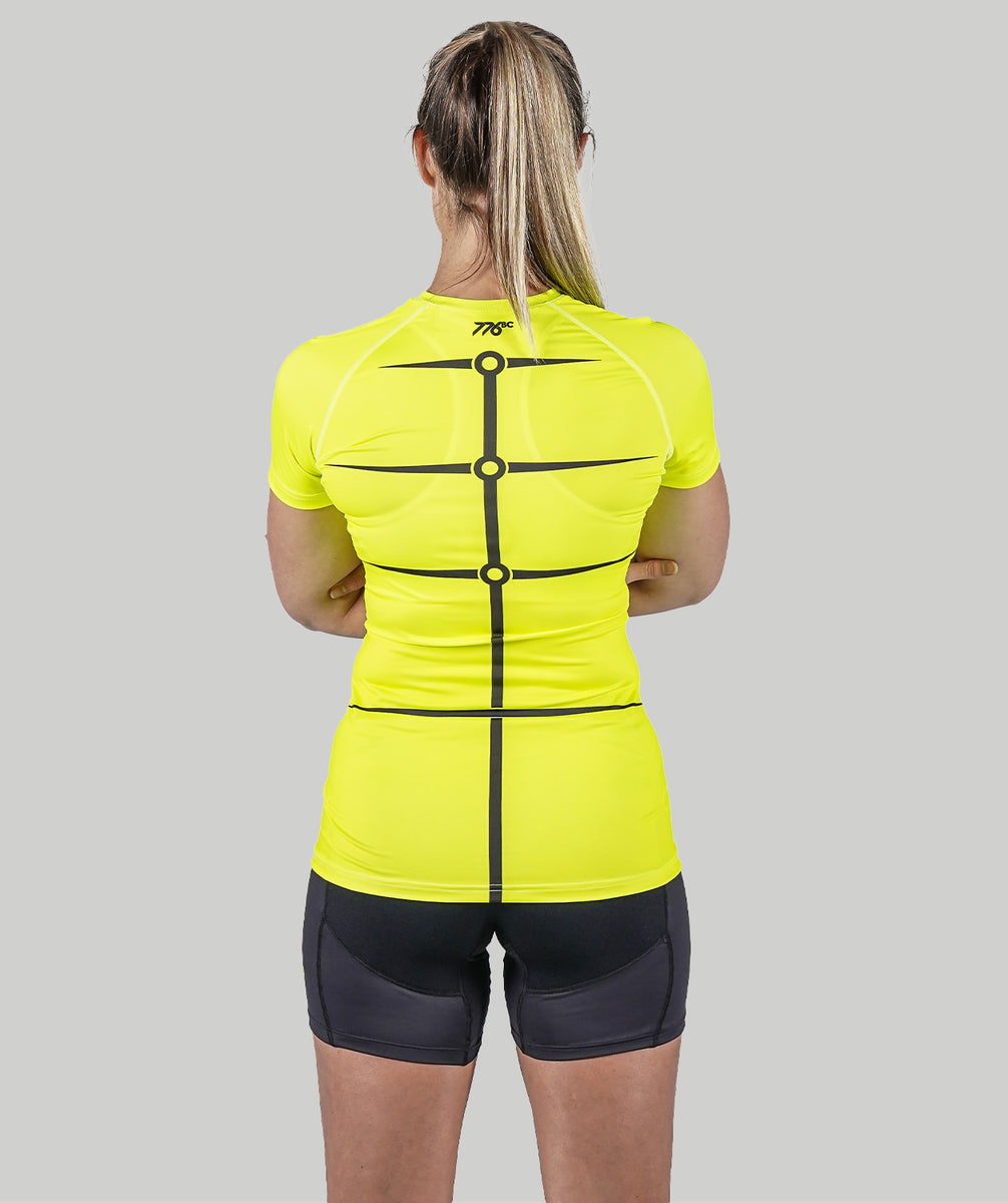Women's Motion 2.0 SS Base Layer - Neon Yellow/Black – 776BC