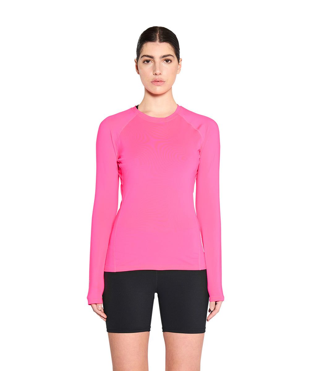 Women's Wreath Winter Base Layer LS - Neon Pink – 776BC