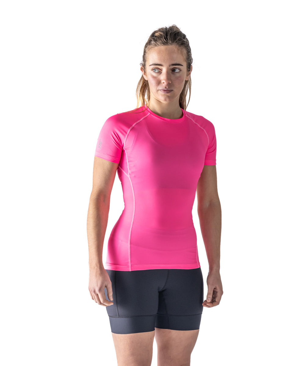 Women's Wreath SS Base Layer - Neon Pink – 776BC
